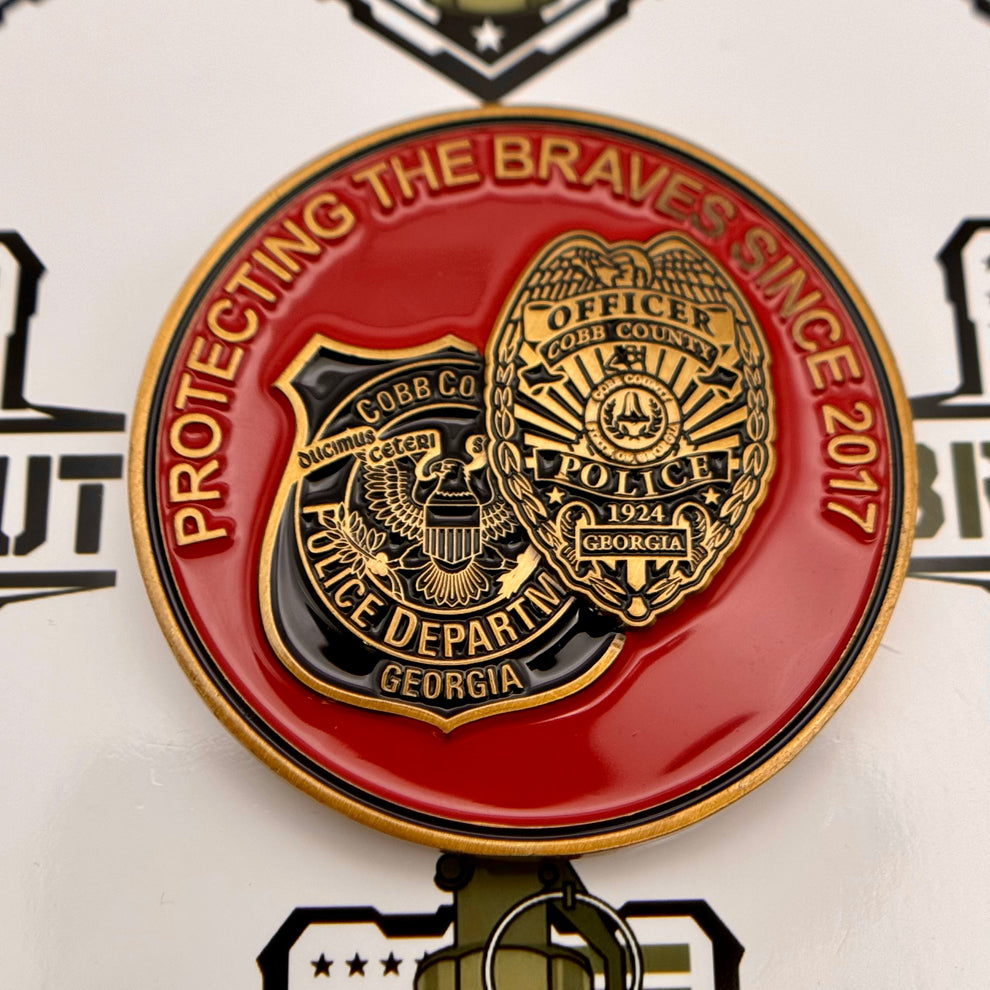 Cobb County PD Atlanta Braves Challenge Coin – Bravo Out